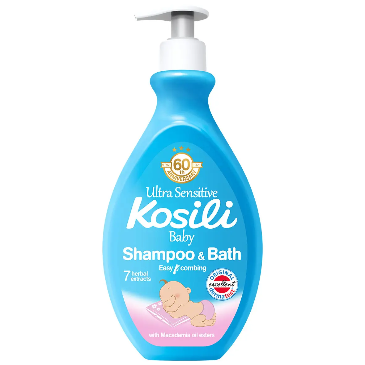 KOSILI Baby šampon i kupka plava sa pumpicom 400 ml