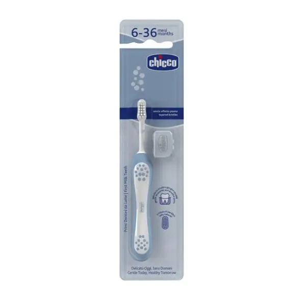 Chicco Četkica za zube, 6-36 meseci, Plava