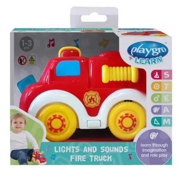 Playgro Svetleća muzička igračka Vatrogasno vozilo