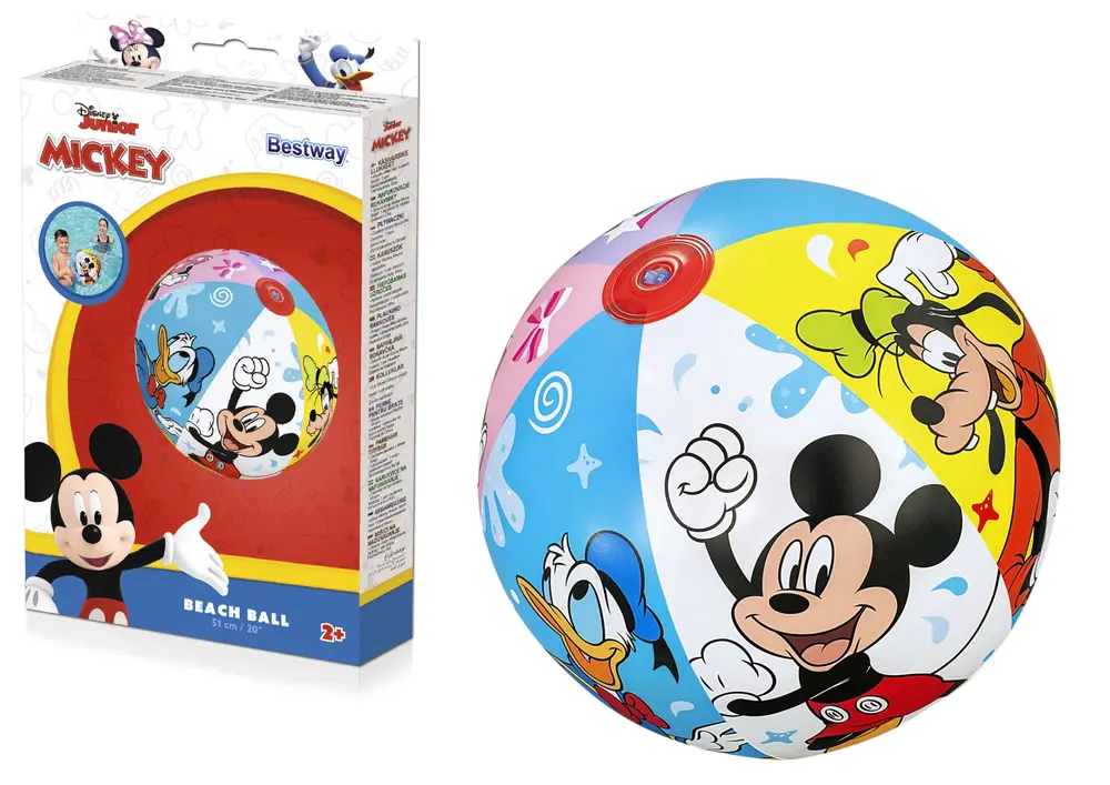 BESTWAY Lopta za plažu Mickey and Friends šarena