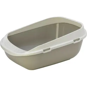 Moderna Mega Comfy Tray + Rim Otvoreni toalet sa ramom za mačke, Sivi