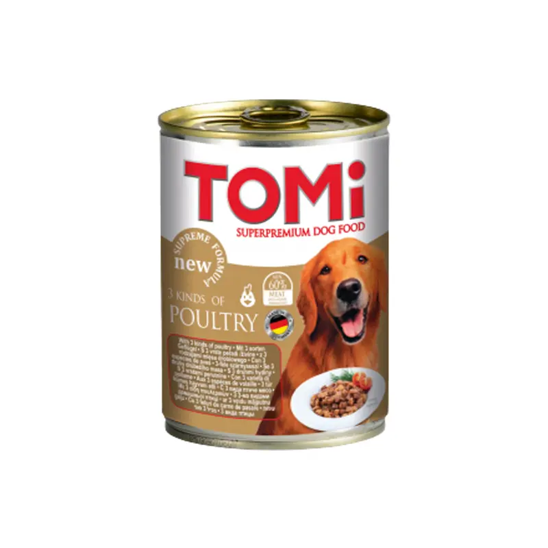 TOMI Vlažna hrana za pse sa 3 vrste mesa, 400 g