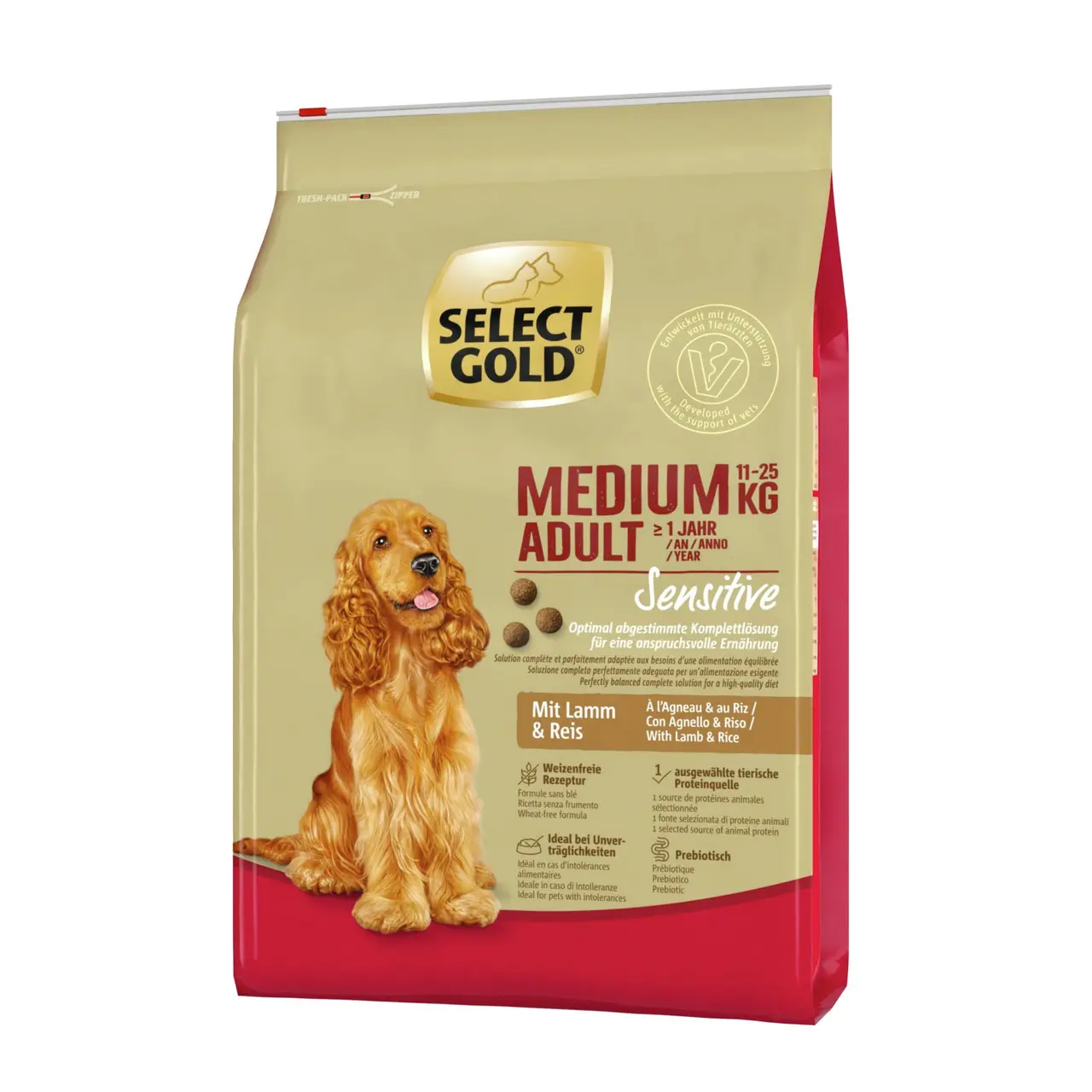 SELECT GOLD Suva hrana za pse Sensitive Medium Adult, Jagnjetina, 12kg