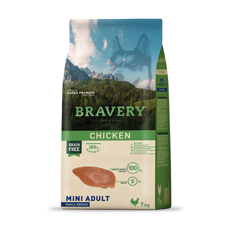 Bravery Suva hrana za male rase pasa od piletine, Mini Adult, 7kg