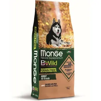 Monge BWild Low Grain Free Hrana Za Pse, Losos Sa Graškom, Za Sve Rase, Adult, 12kg