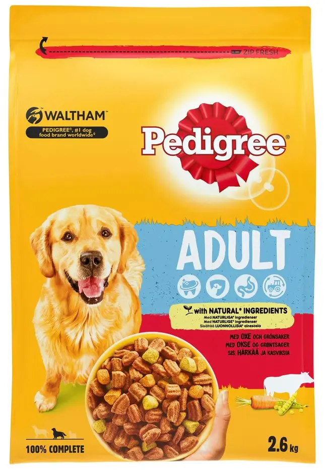 Pedigree Briketi za pse, govedina i povrće, 2.6kg