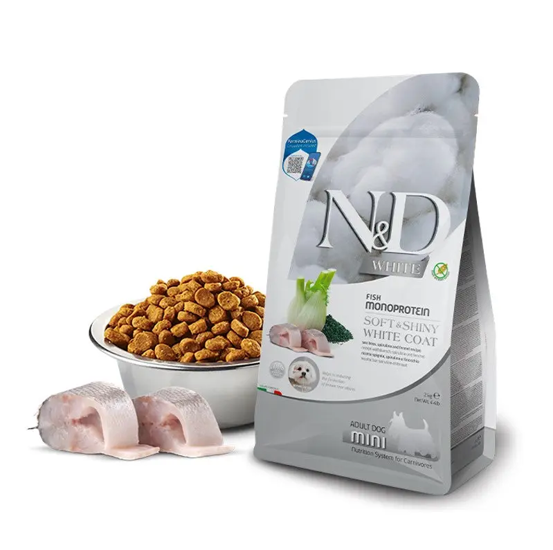 N&D Suva hrana za pse White Dog sea bass, spirulina & fenel Mini, 2kg
