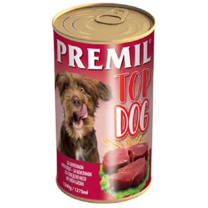 PREMIL Hrana za pse TOP DOG beef 1240g