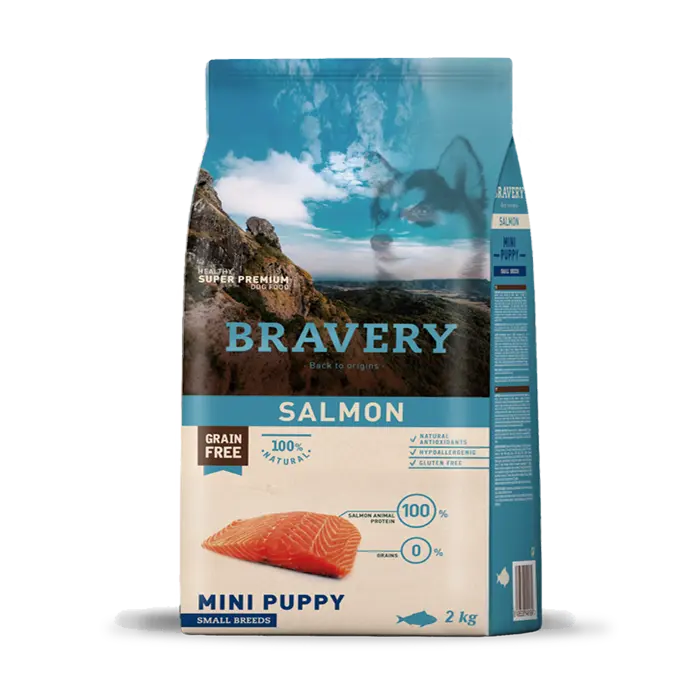 Bravery Suva hrana za štenad malih rasa pasa od lososa, Mini Puppy, 2kg