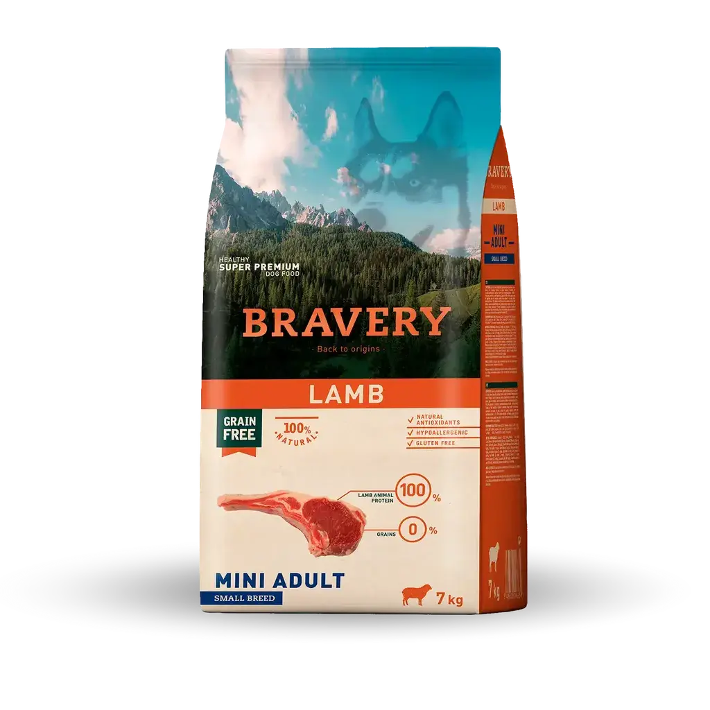 Bravery Suva hrana za male rase pasa od jagnjetine, Mini Adult, 7kg