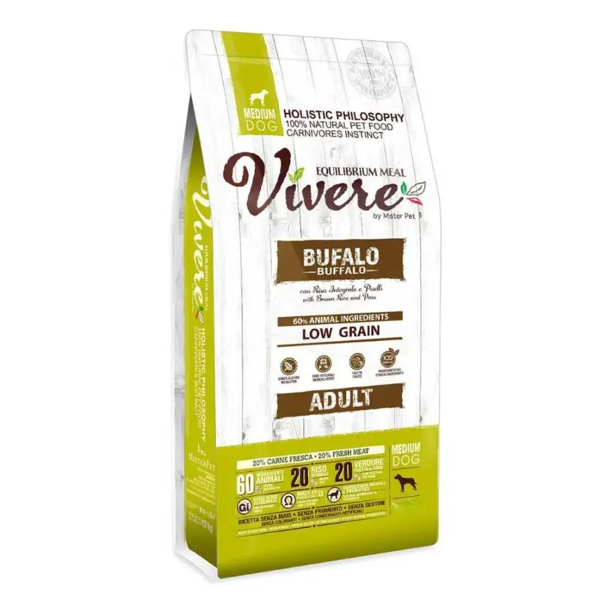 Mister pet Suva hrana sa mesom od bivola Vivere Adult Medium, 12 kg