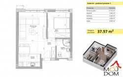 Stan,NOVI SAD,NOVO NASELJE,kv: 38, € 107550, ID: 1031529