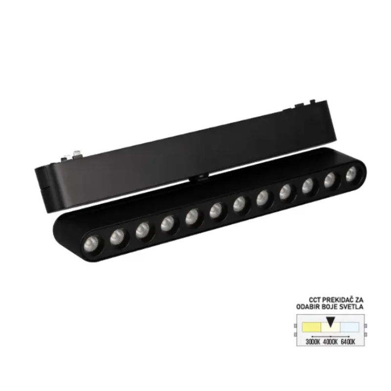 LED MAGNETNA SVETILJKA ULTRA SLIM CCT FMS2101-12 BK FORMA
