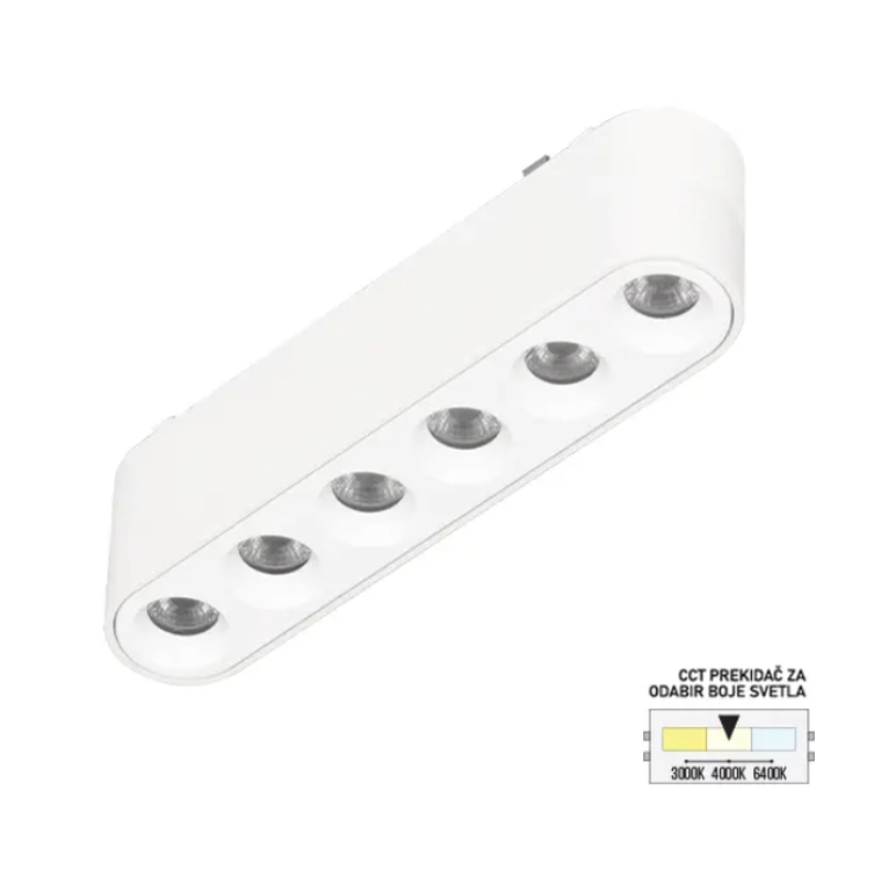 LED MAGNETNA SVETILJKA ULTRA SLIM CCT FMS2001-6 WH FORMA