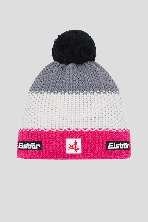 EISBAR SKI KAPA UNI Star Pompon MU SA 33172 ROZE-SIVA-TAMNO SIVA 142