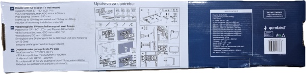 WM-80ST-033 ** Gembird TV nosac okretanje/tilt 37-80 VESA max.60x40cm, max 40kg, drzac (1359)