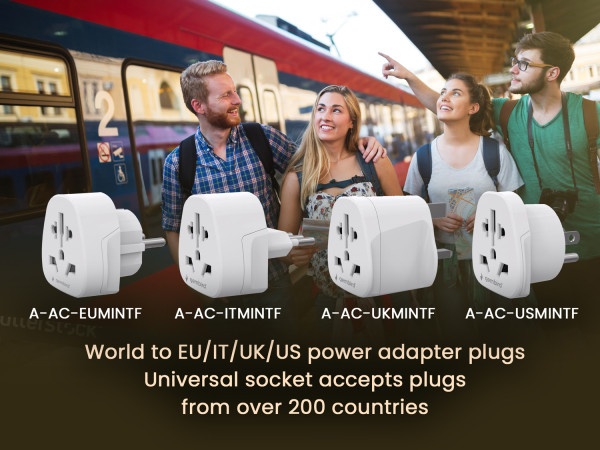Travel Adapter A-AC-EUMINTF Gembird, EU na USA, UK, AU, 10A