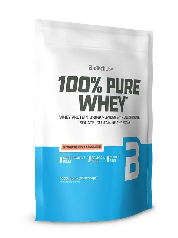 BIOTECHUSA 100% Pure Whey protein sa ukusom jagode, 1kg