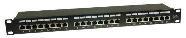 patchcord kabal panel, 24 porta STP 5e 1U