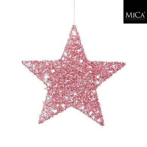 Novogodišnja dekoracija - ORNAMENT STAR 25cm 1179443 - Pink - EDL