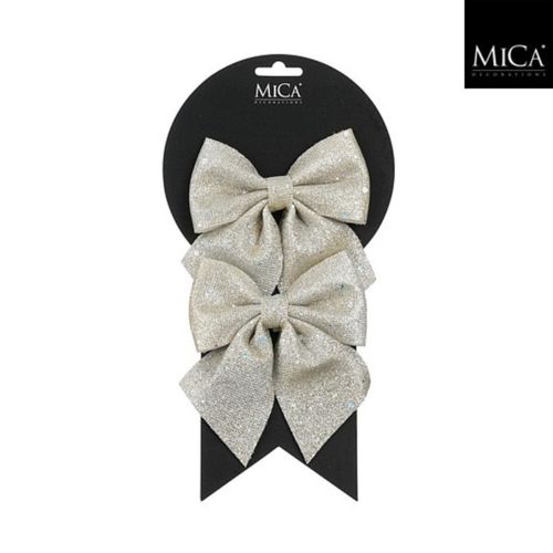 Novogodišnja dekoracija - BOW SET 2pcs 13cm 1179623 - Champagne - EDL