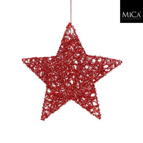 Novogodišnja dekoracija - ORNAMENT STAR 25cm 1181570 - Red - EDL