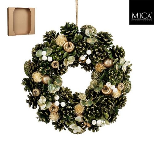 Novogodišnja dekoracija - WREATH GEORGIE 34cm 1180530 - Green - EDL