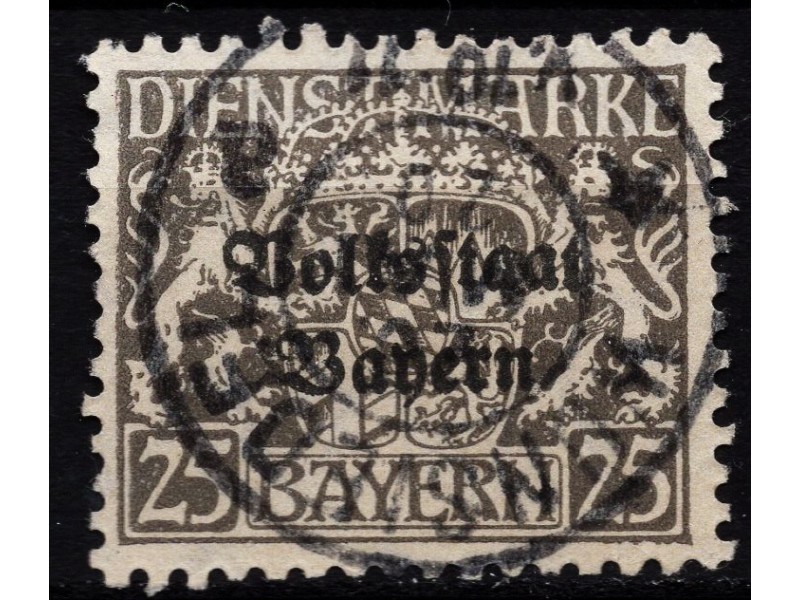 Nemačka BAYERN 1919. Dienstmarke