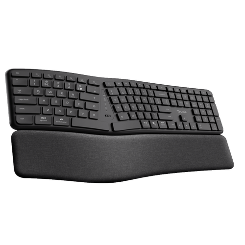 Tastatura TRUST KEYRA ERGO MULTI WRLS KEYBOARD US