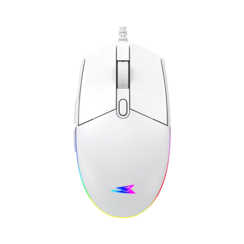 Miš Baracuda CRAB 3600DPI/6D/Optički/RGB/Bela