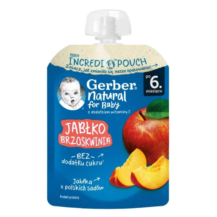 Gerber Pauč Jabuka, breskva 80g
