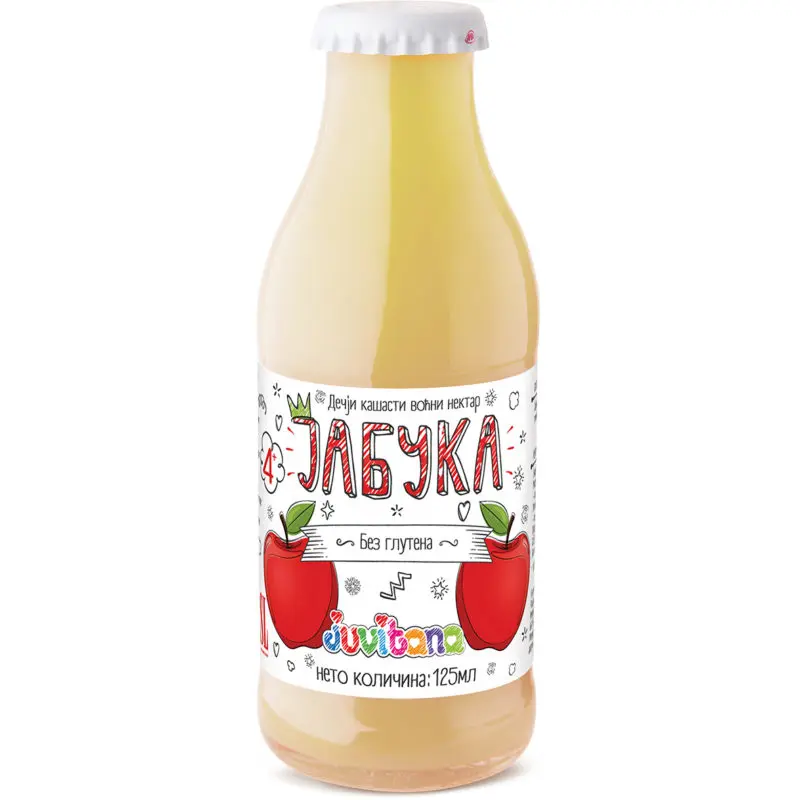 Juvitana Kašasti sok za decu od jabuke 4M+, 125ml