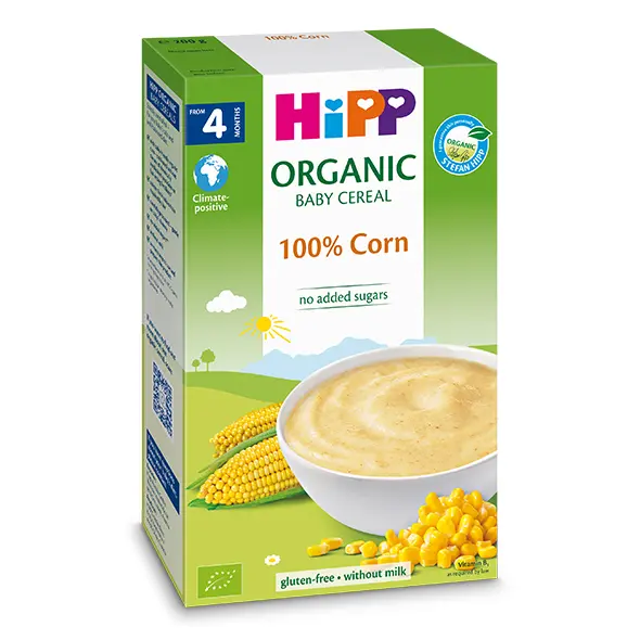 HIPP Organic instant kašica, Kukuruz 4M+, 200g