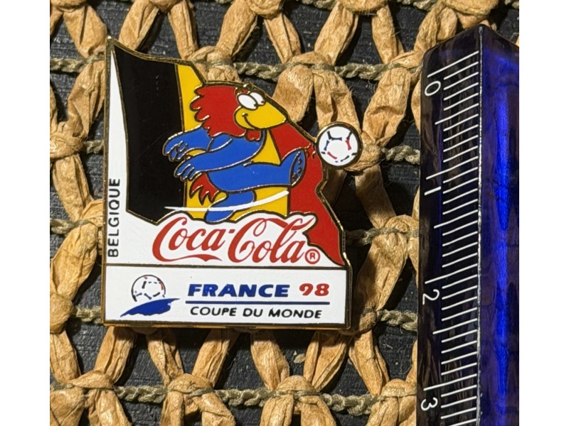 znacka FIFA Francuska 1998.g maskota Coca Cola sponzor