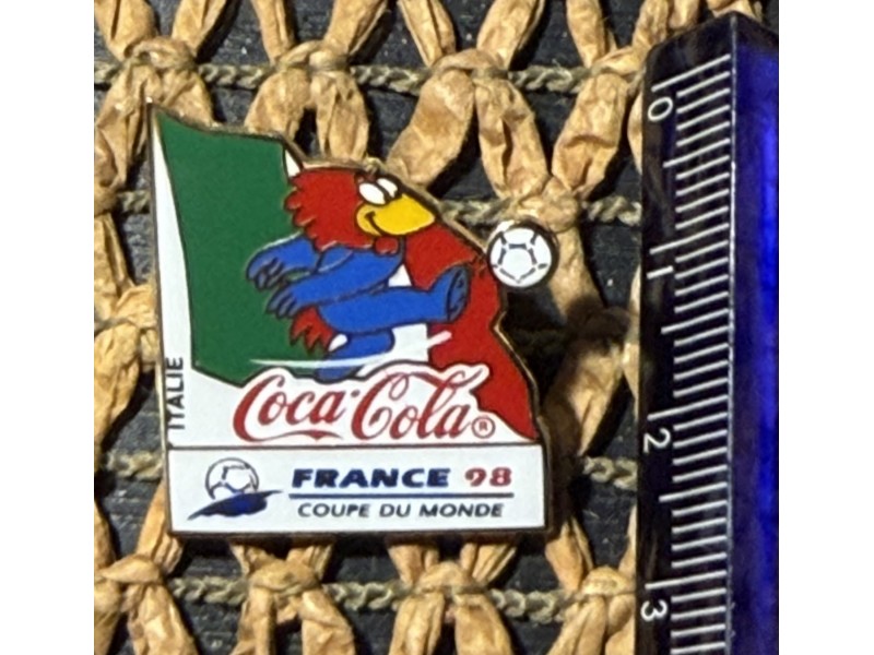 znacka FIFA Francuska 1998.g maskota Coca Cola sponzor