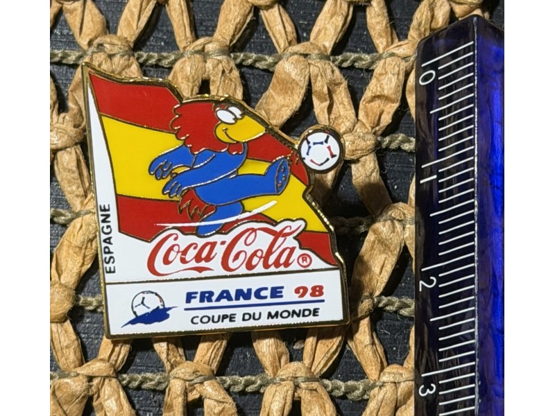 znacka FIFA Francuska 1998.g maskota Coca Cola sponzor