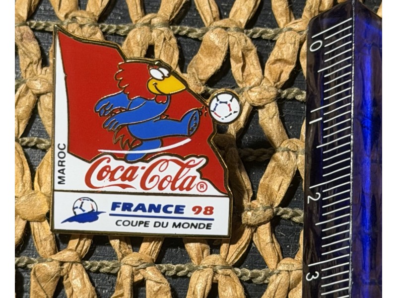 znacka FIFA Francuska 1998.g maskota Coca Cola sponzor