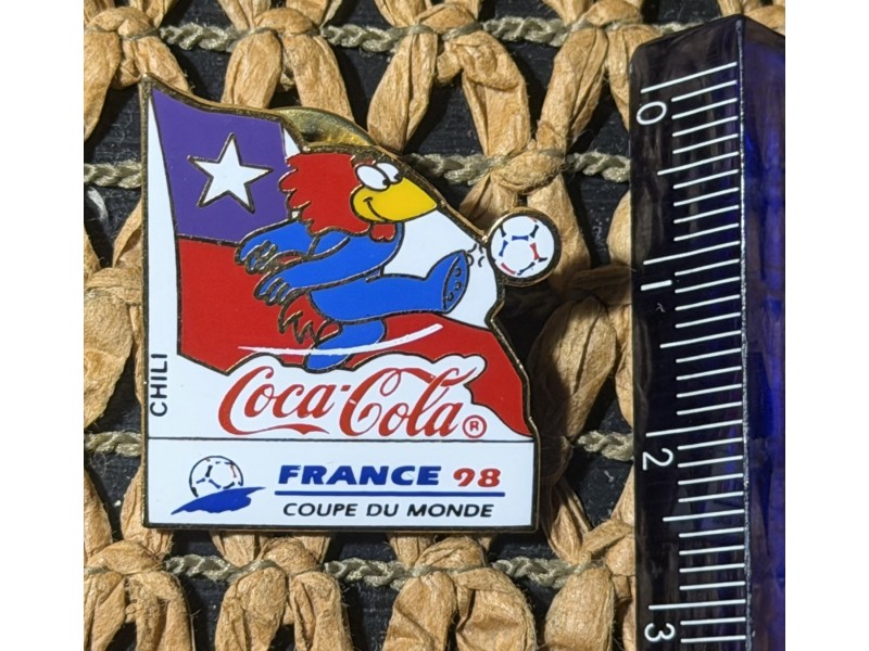 znacka FIFA Francuska 1998.g maskota Coca Cola sponzor