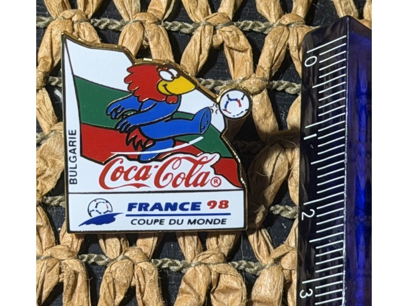 znacka FIFA Francuska 1998.g maskota Coca Cola sponzor