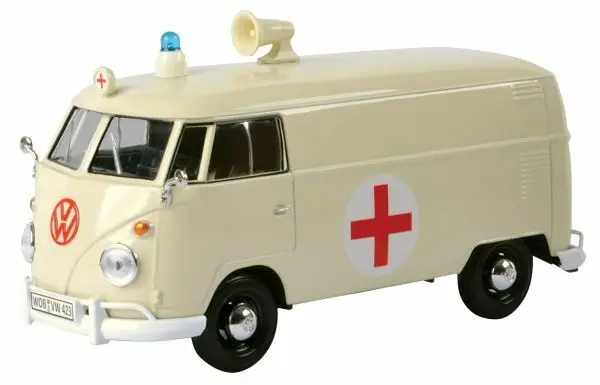 Motor Max Metalni model automobila Volkswagen Delivery Van ambulance, 1:24 , Beli