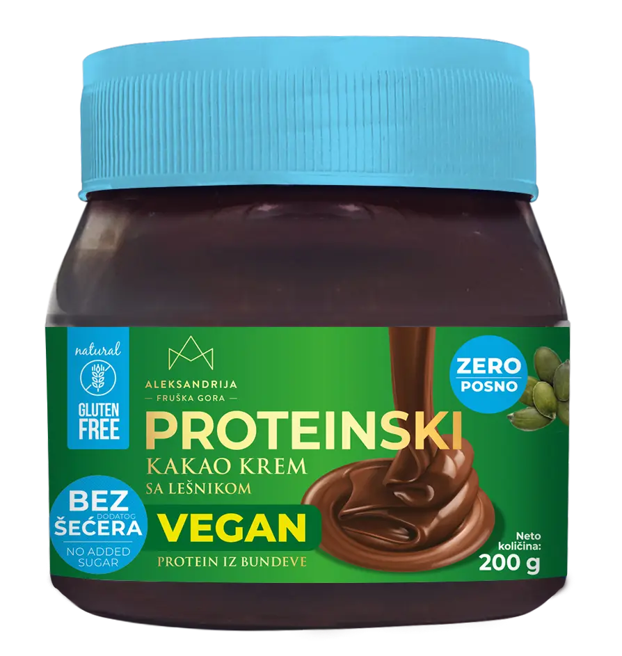 ALEKSANDRIJA Bezglutenski proteinski VEGAN kakao krem, 200g