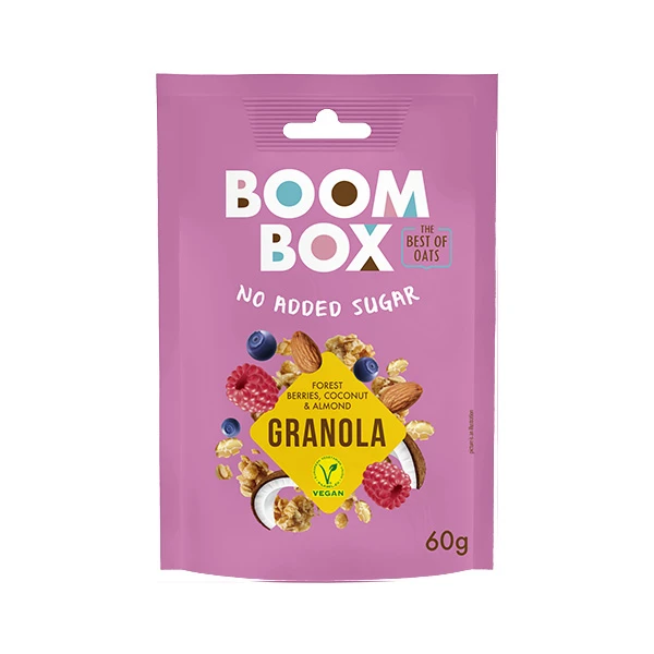 Boom Box Ovsena granola, Šumsko voće, kokos i badem, 60g
