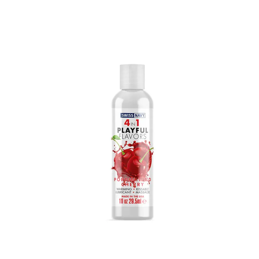 Swiss Navy Jestivi lubrikant Poppin Wild Cherry 4 u 1 Playful Flavours, 29.5ml