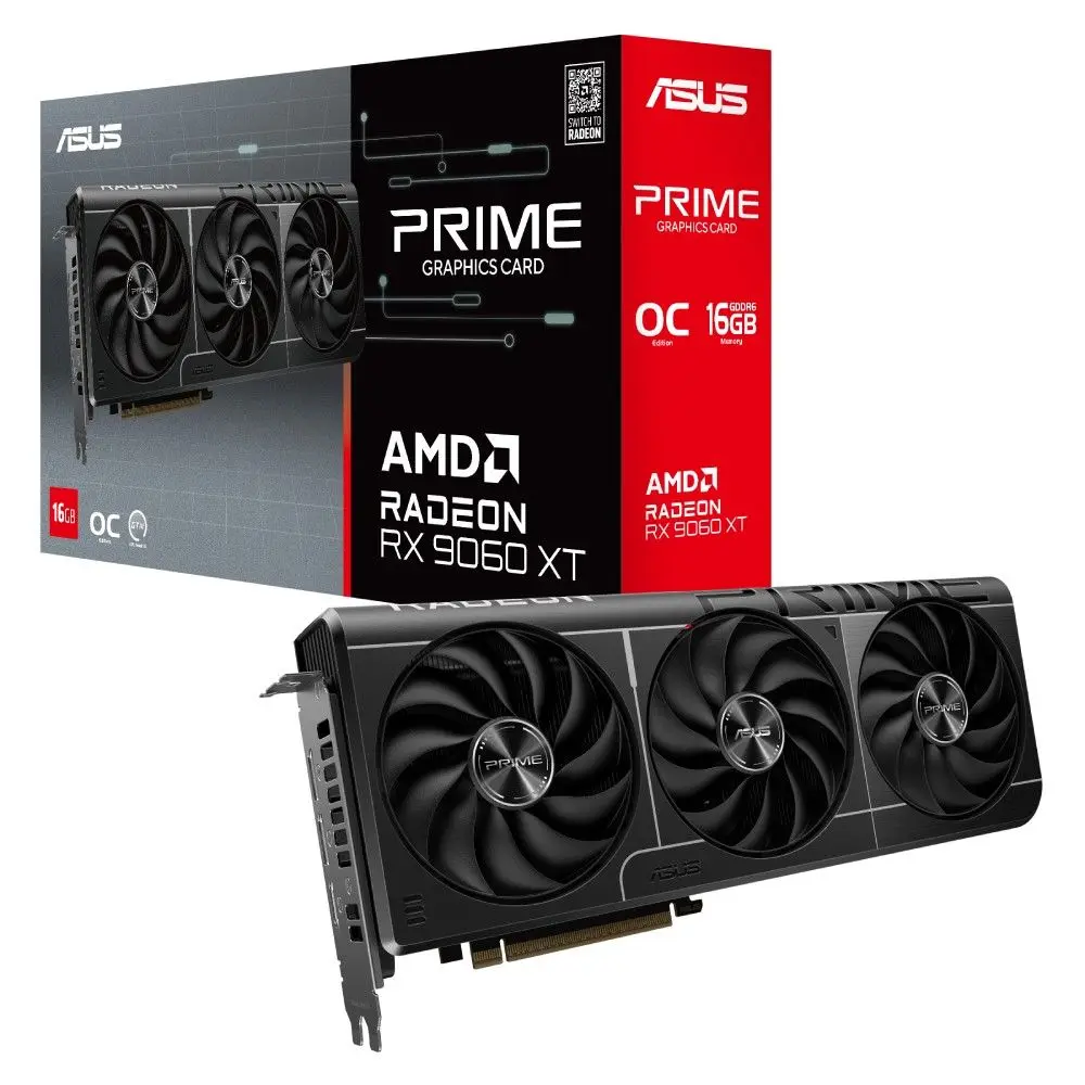 ASUS Prime Radeon RX 9060 XT 16GB GDDR6 OC Edition