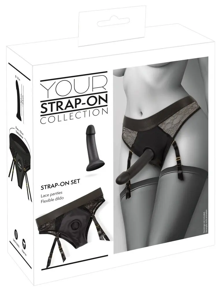 You2Toys Set Strap on, Crni