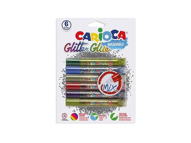 Lepak set 6 - Carioca, Glitter, mix 10.5ml