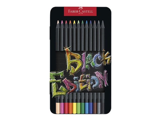 Drvene bojice set 12 - Faber-Castell, Black edition