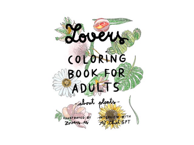 Lovers: coloring book for adults - about plants