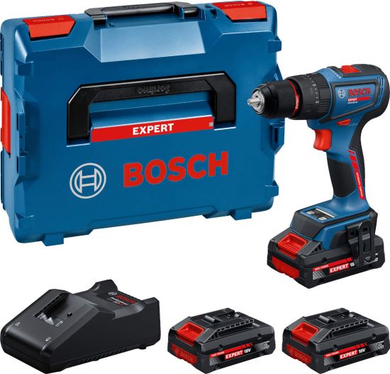 Bosch EXPERT EXSB18V-90 vibraciona akumulatorska bušilica/odvrtač; 18V; 3x4,0Ah EXBA + L-BOXX (06019R3102)
