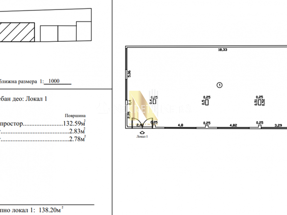 Prodaje se - ulični lokal površine 138m2 - Telep